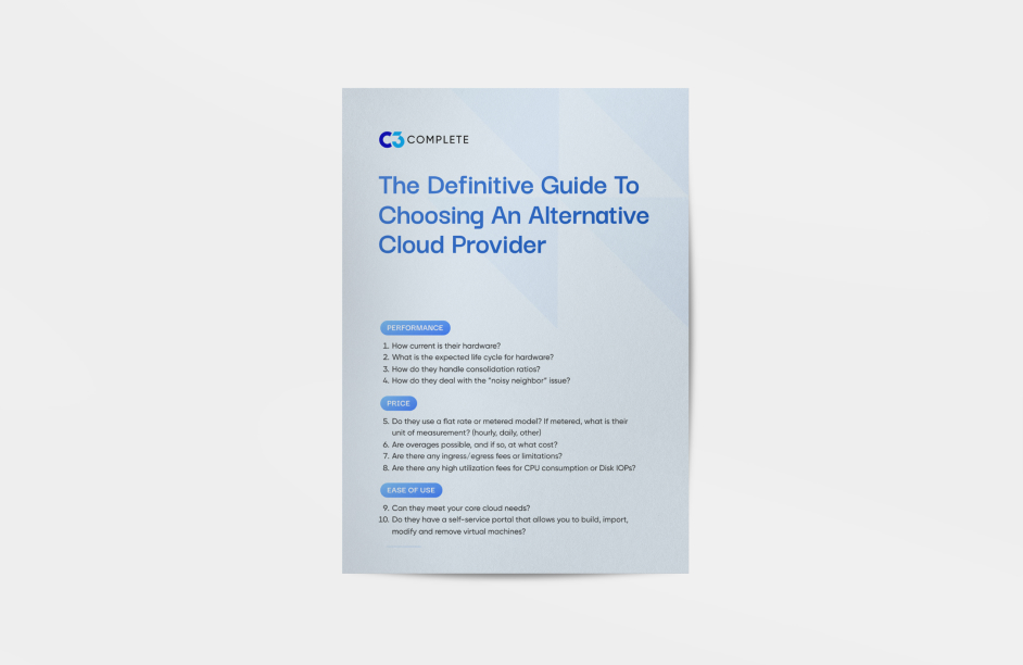 The Definitive Guide To Choosing An Alternative Cloud Provider - C3 ...